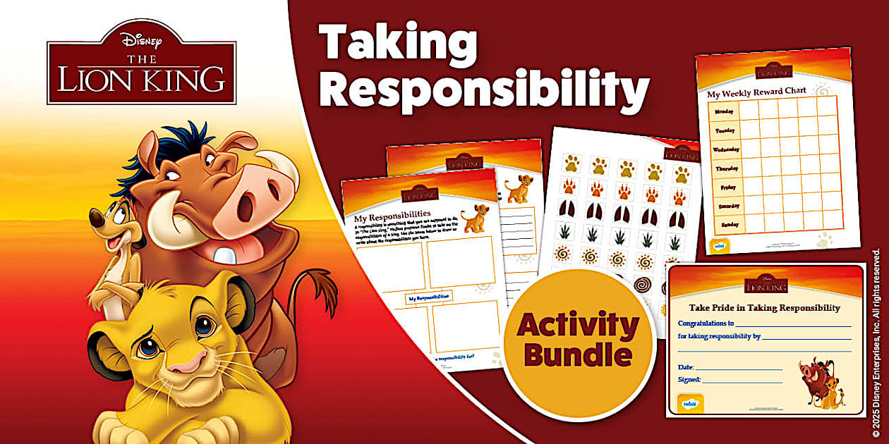 The Lion King: Taking Responsibility SEL Activity Pack