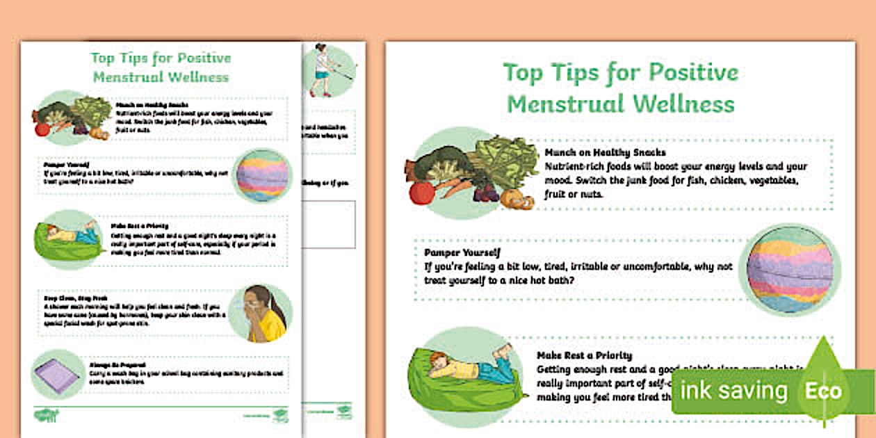 Menstrual Wellness Poster | RSHE Wellbeing Resources for KS2