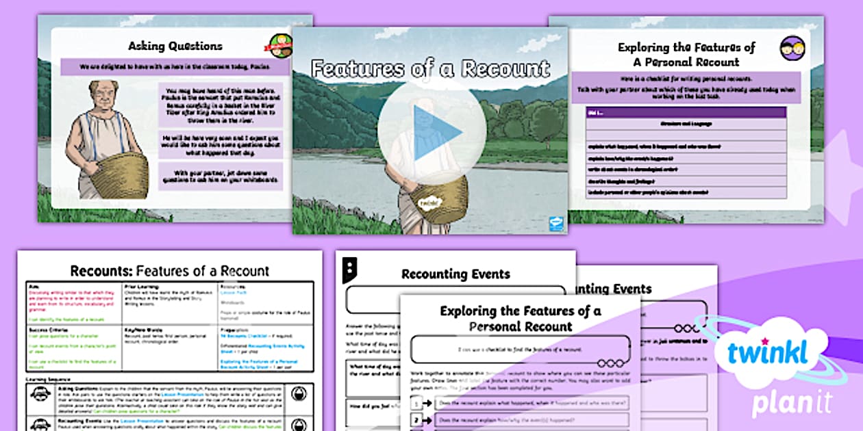 PlanIt Y4 Myths and Legends: Romulus and Remus Lesson Pack Recounts 1