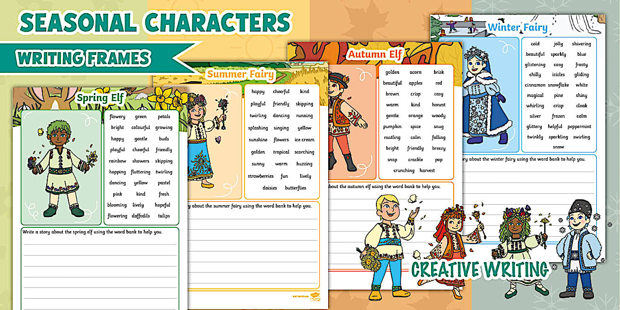 Season Characters Writing Frames