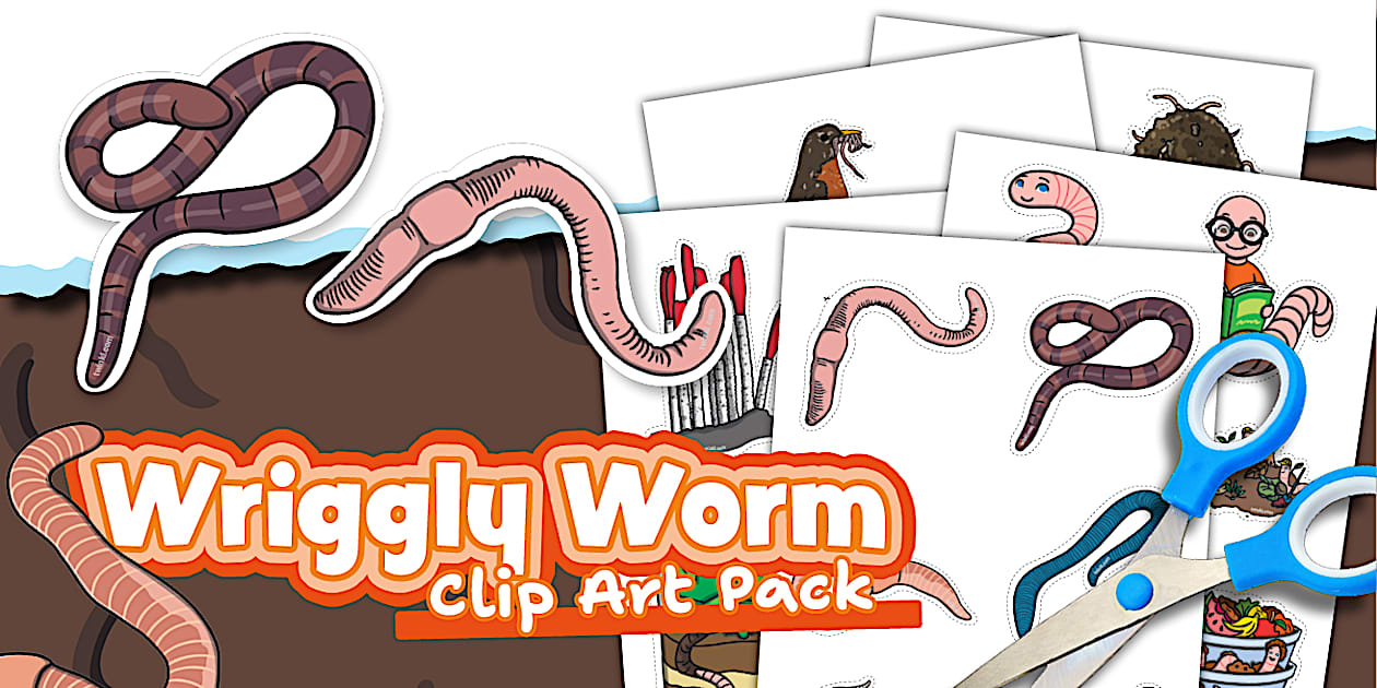 Wriggly Worm Clip Art Pack