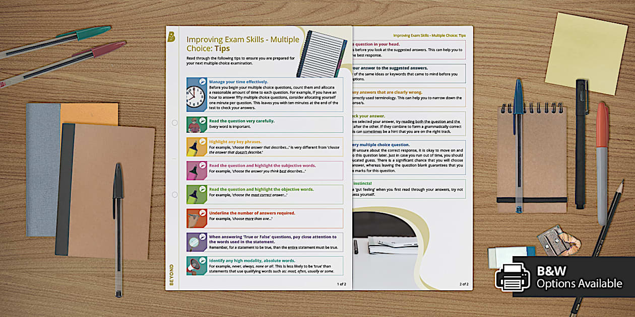 Improving Exam Skills - Multiple Choice: Tips - Exam Prep