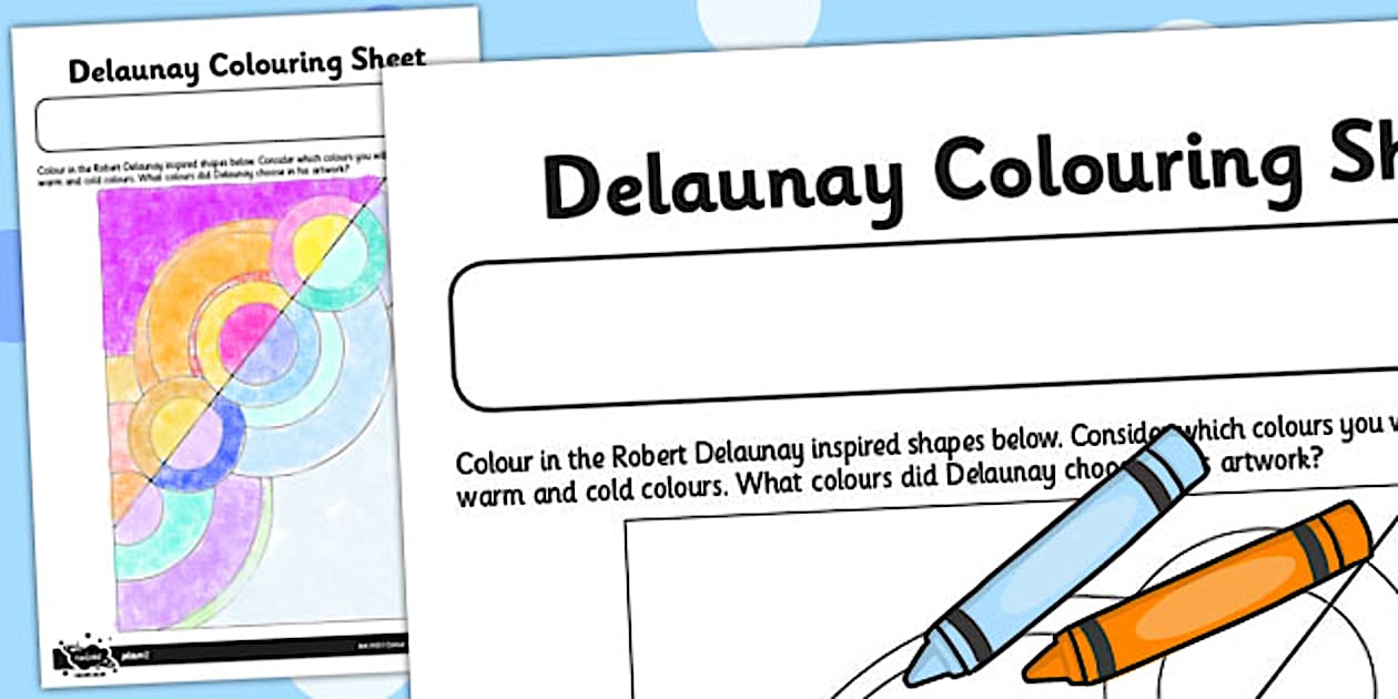 Robert Delaunay Coloring Sheet (Teacher-Made) - Twinkl