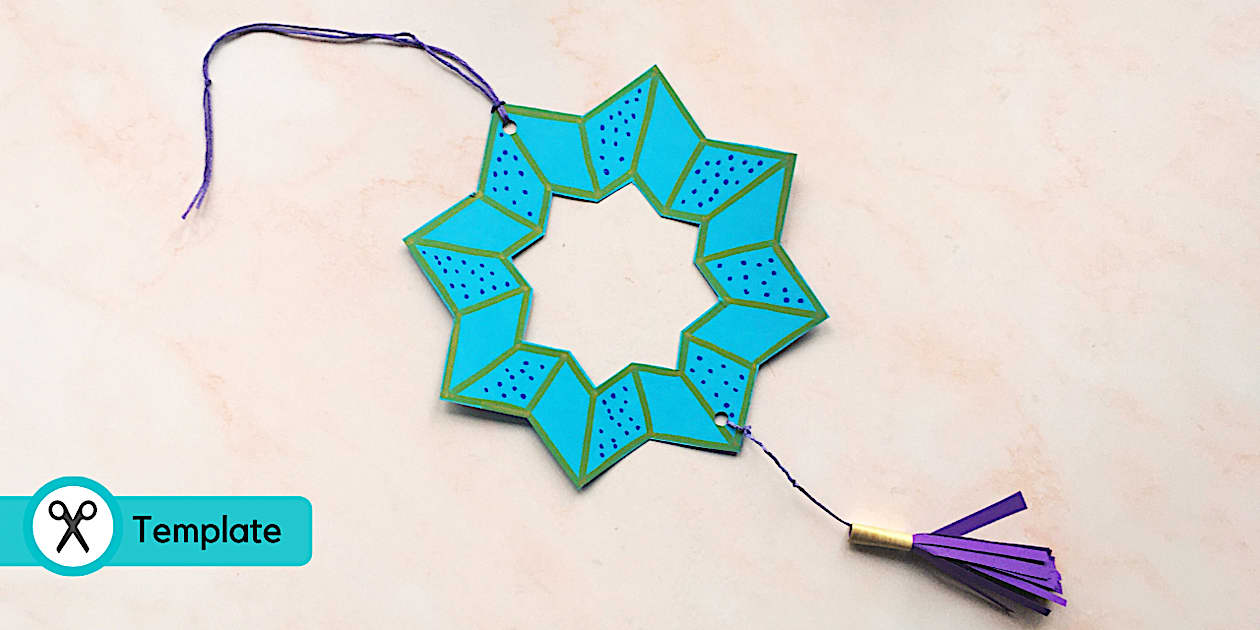 Eight Pointed Star Craft | Homemade DIY Ramadan Decoration
