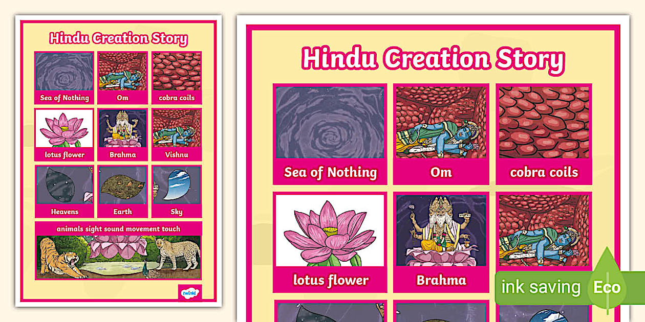 Hindu Creation Story Vocabulary Poster (teacher made)