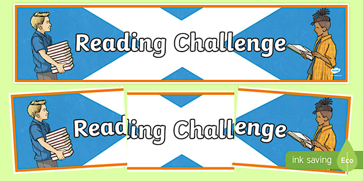 Cursive Scottish Reading Challenge Display Banner - Twinkl