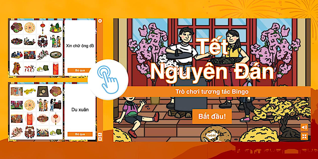 Trò Chơi Tương Tác Bingo Chủ Đề Tết Nguyên Đán