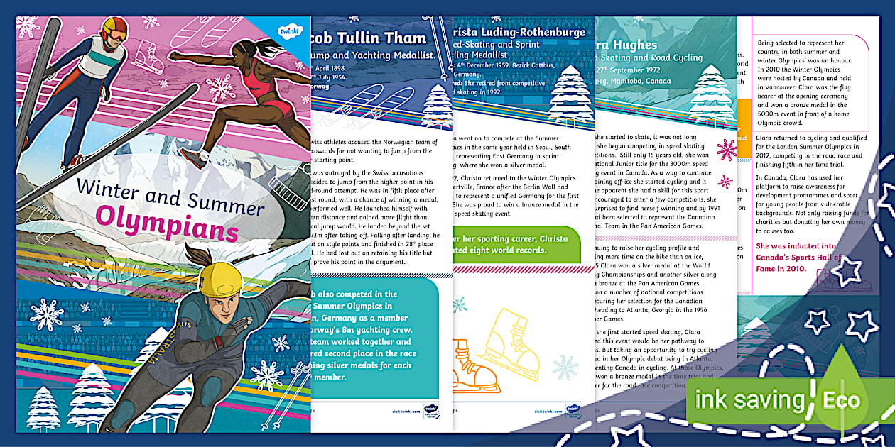 Winter and Summer Olympians (teacher made) - Twinkl