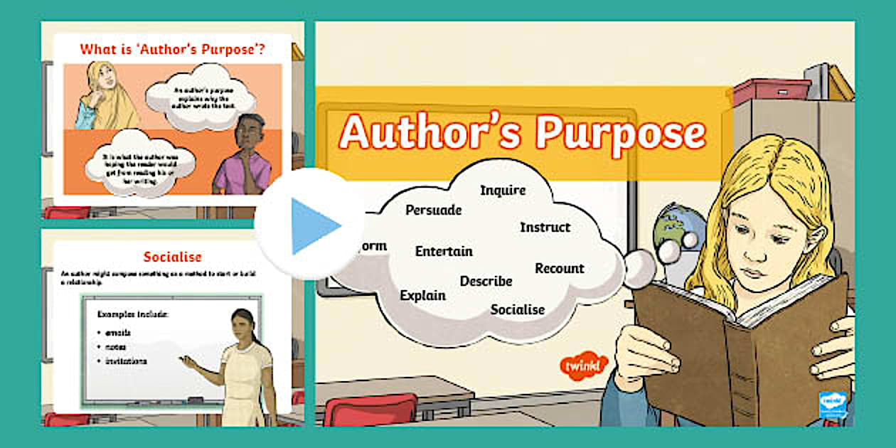 Author's Purpose PowerPoint - Years 3-6 - English - Twinkl