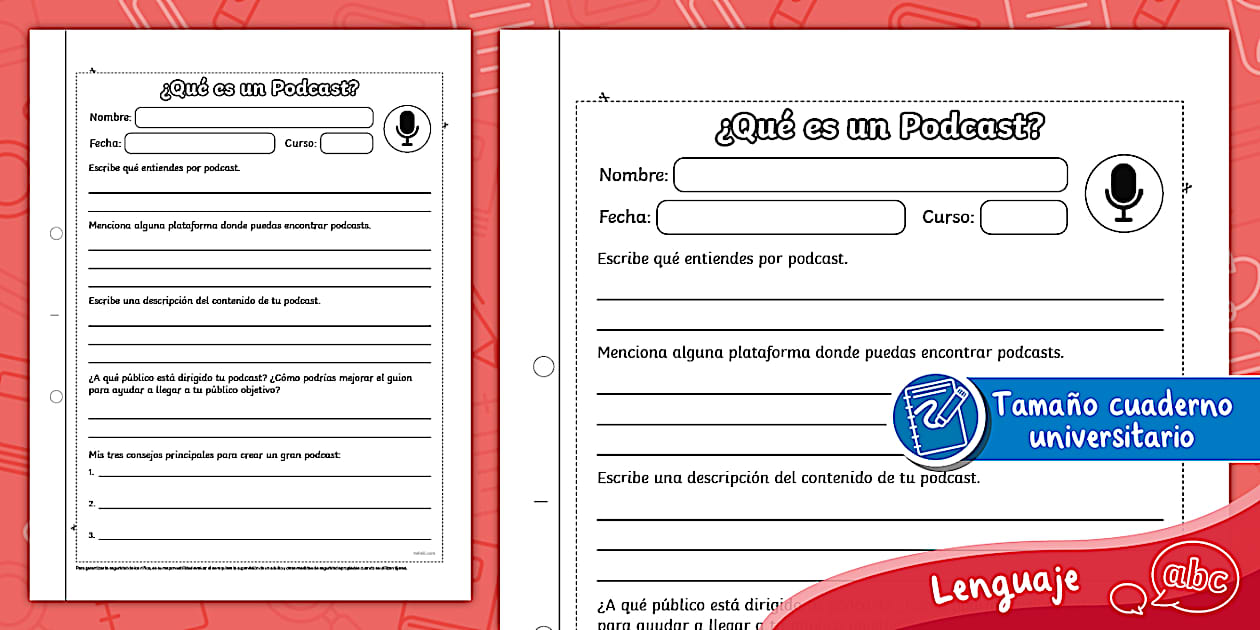 Guía de Trabajo | Podcast | Comunicación Oral | Lenguaje y Comunicación