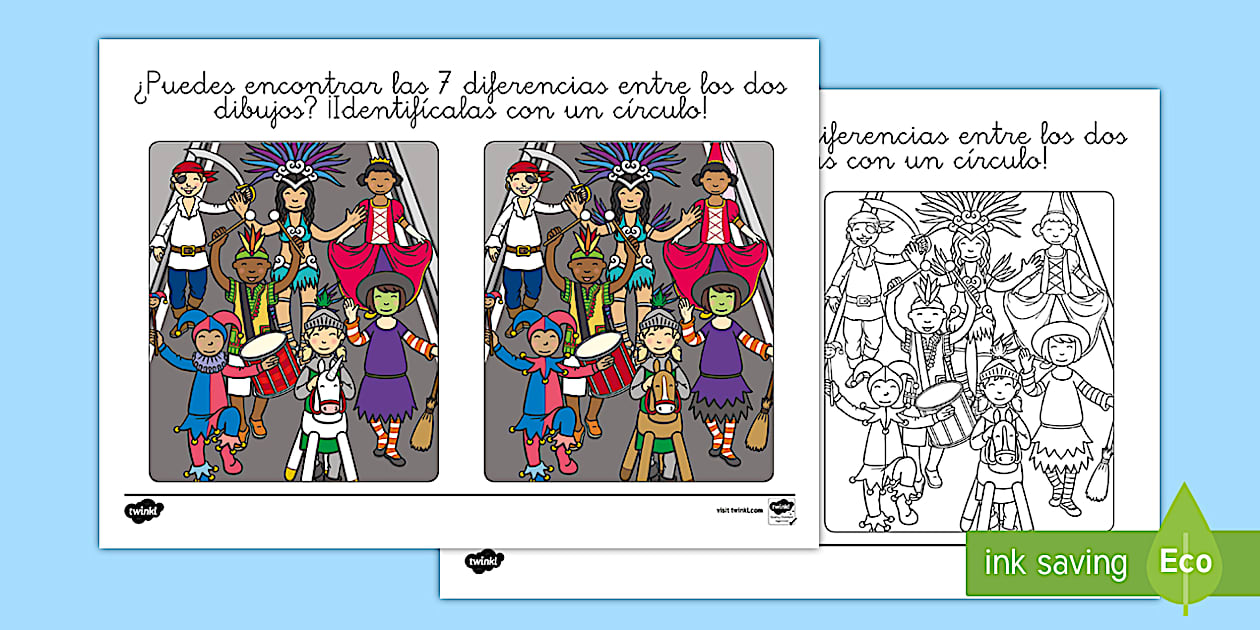 Dibujos de encuentra las diferencias (teacher made) - Twinkl