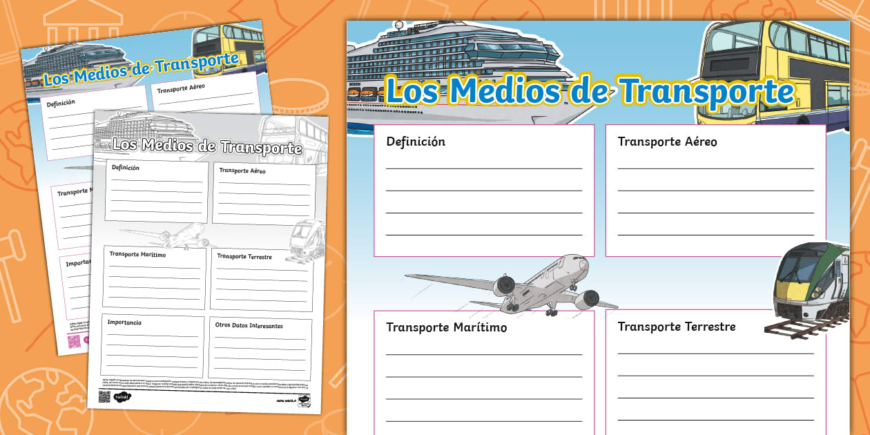 Ficha de Investigación: Los Medios de Transporte - Twinkl