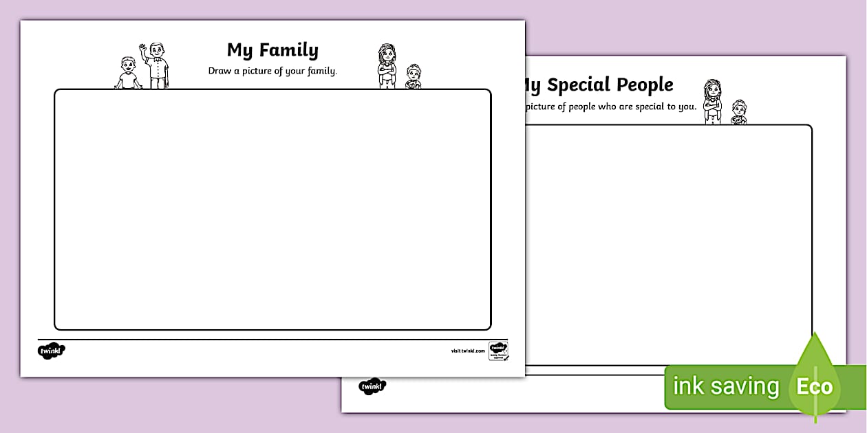 Editable Draw a Picture of Your Family Worksheet - Twinkl