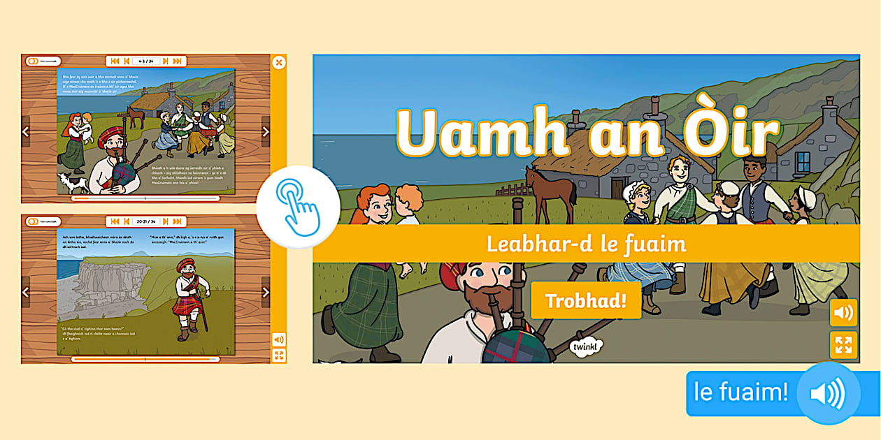 Leabhar-d Uamh an Òir le fuaim - Stòiridh bho Twinkl