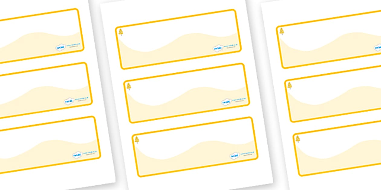 Aspen Themed Editable Drawer-Peg-Name Labels (Colorful)