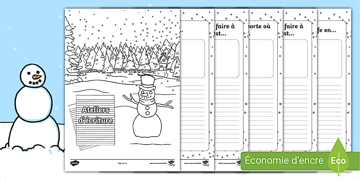 Ateliers d'écriture sur le thème de l'hiver (teacher made)