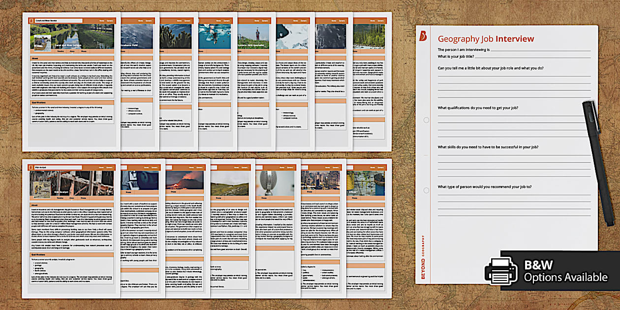 Secondary Geography Job Adverts Interviews - Twinkl