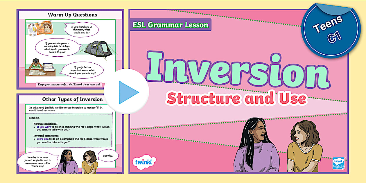 Inversion: Grammar Structure and Use PowerPoint | Twinkl