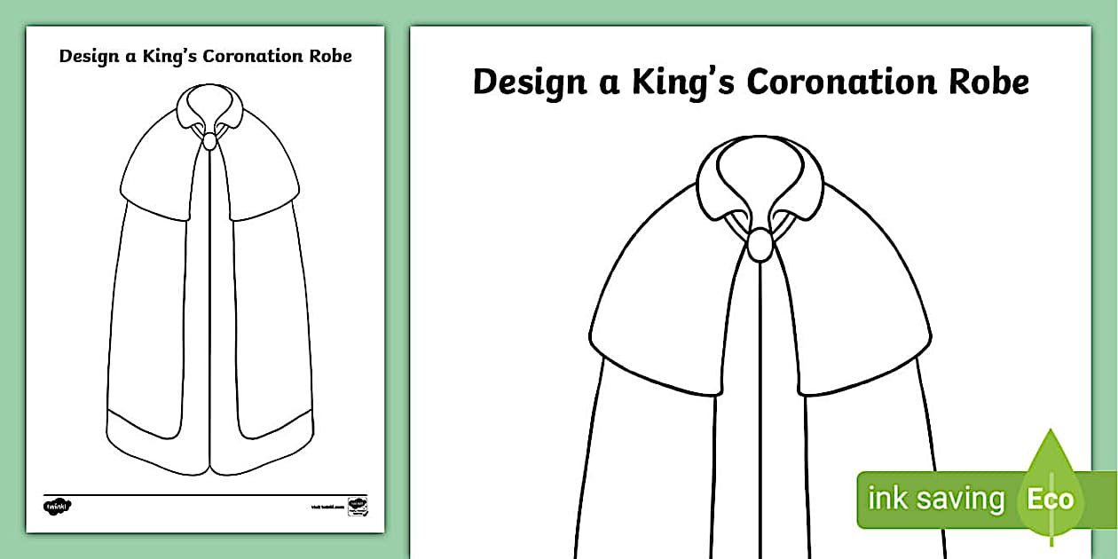 Design a King's Coronation Robe Activity Sheet | Twinkl