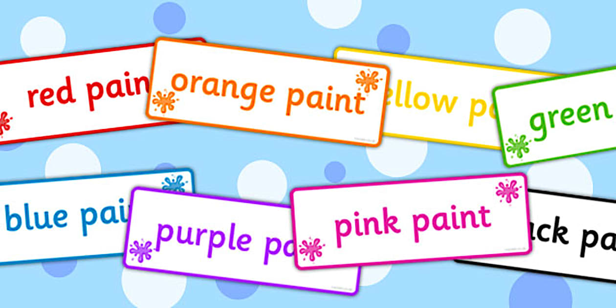 Cursive Paint Labels (teacher made) - Twinkl