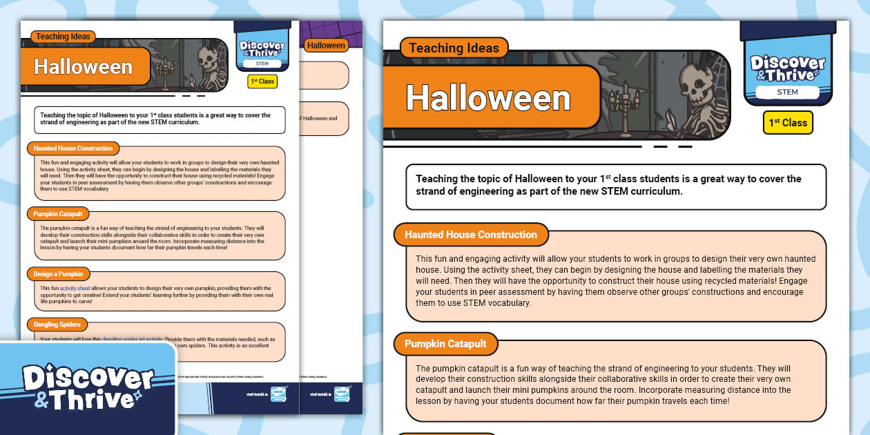 STEM (Engineering) Halloween Teaching Ideas (1st Class)