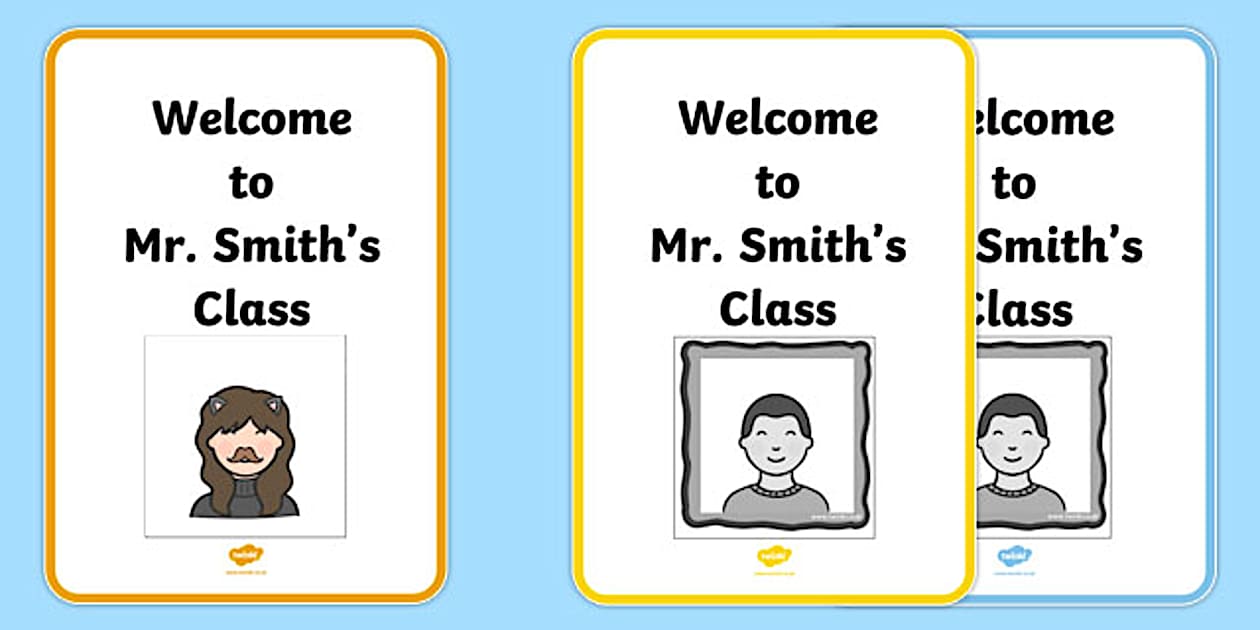 👉 Avatar Creator Template Welcome to Class Sign - Twinkl