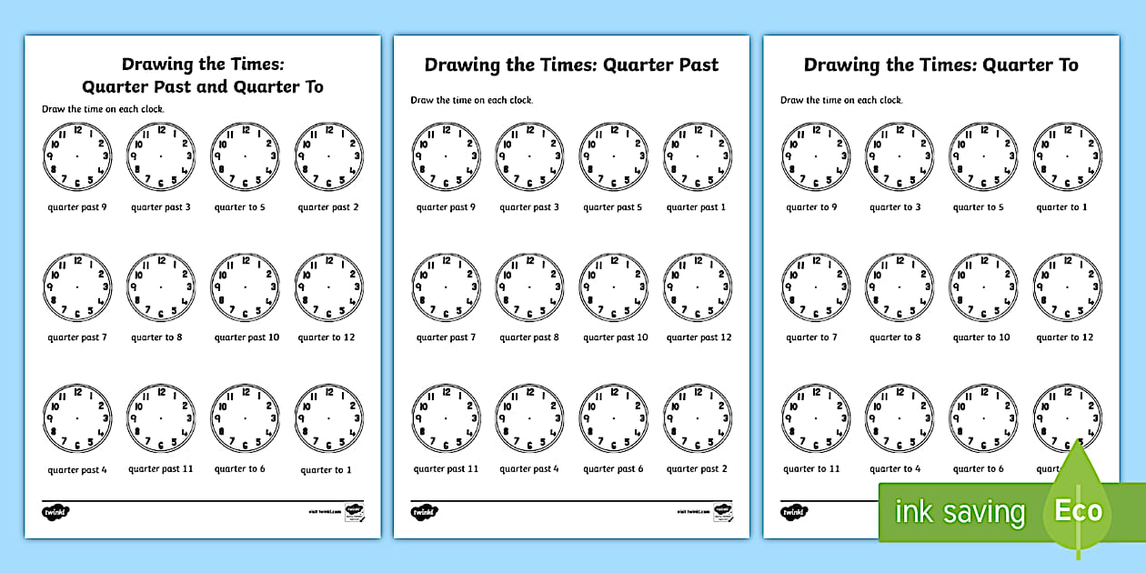 Drawing and Telling the Time Primary Resources - Twinkl