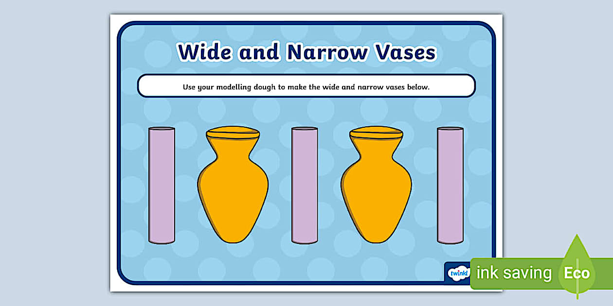 Wide and Narrow Vases Modelling Dough Mat