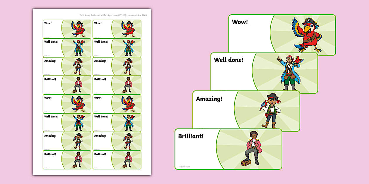 Pirate Stickers (teacher made) - Twinkl