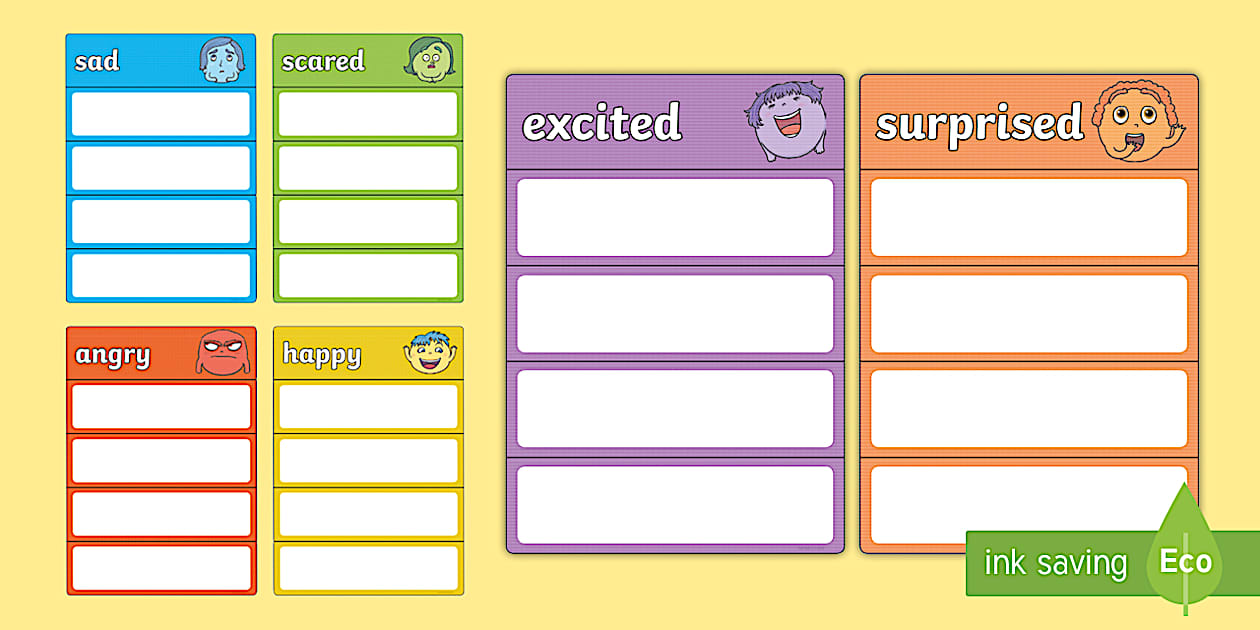 Emotions Vocabulary Cards (teacher made) - Twinkl