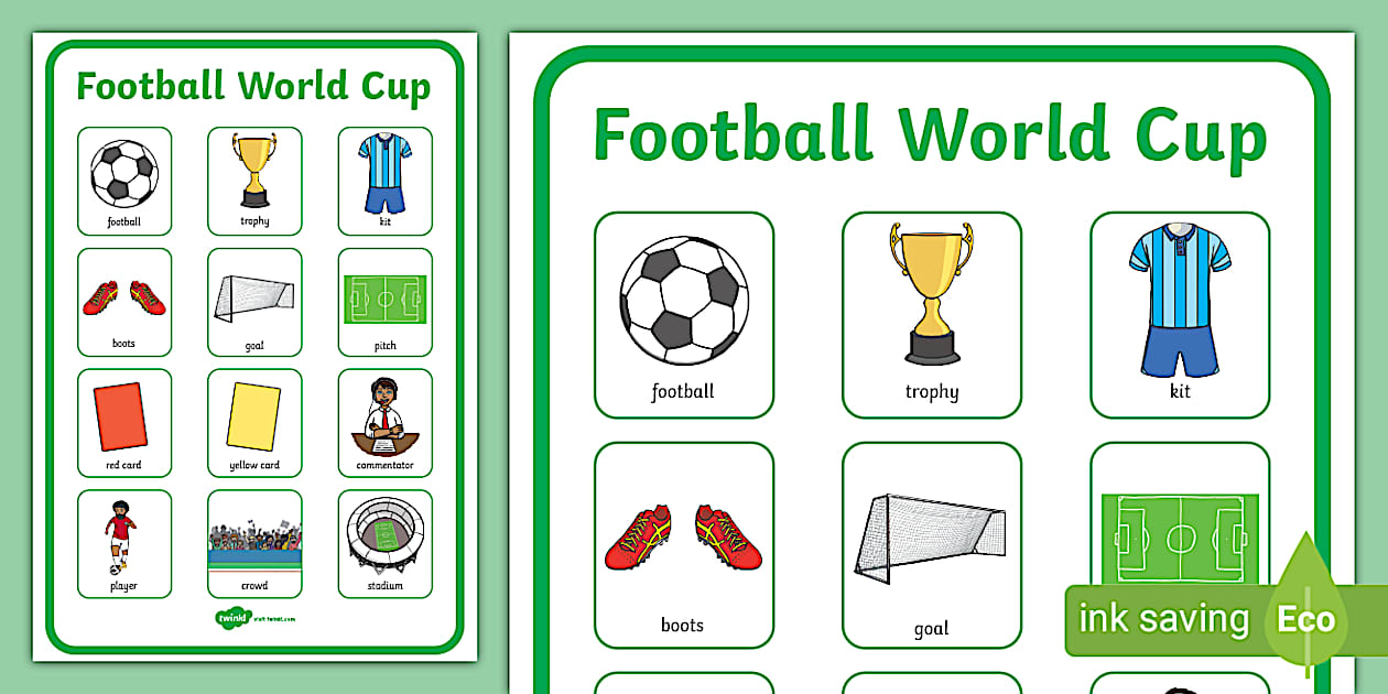 Football World Cup Vocabulary Poster (teacher made) - Twinkl