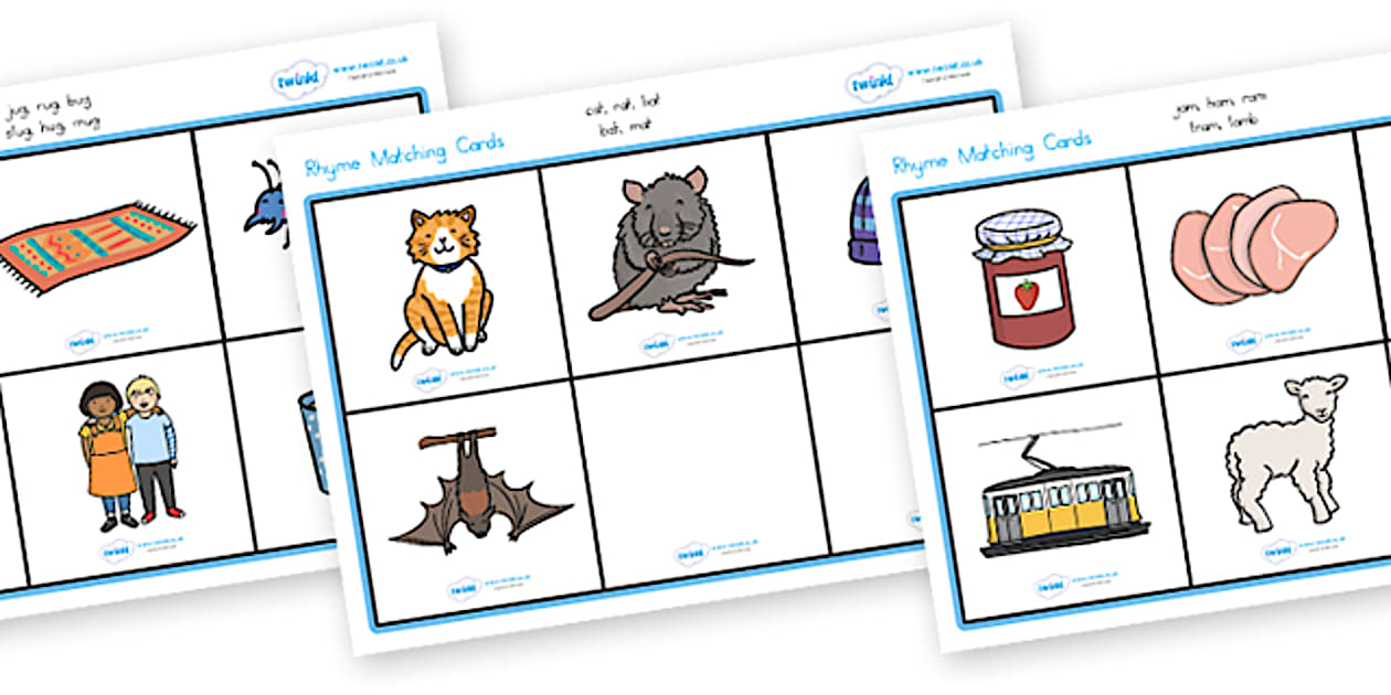 Rhyme Matching Game (teacher made) - Twinkl