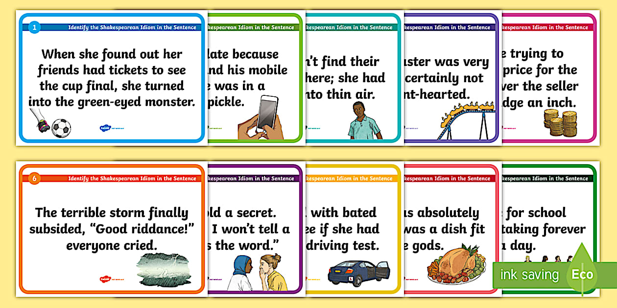 William Shakespeare Identify the Idiom Blether Stations