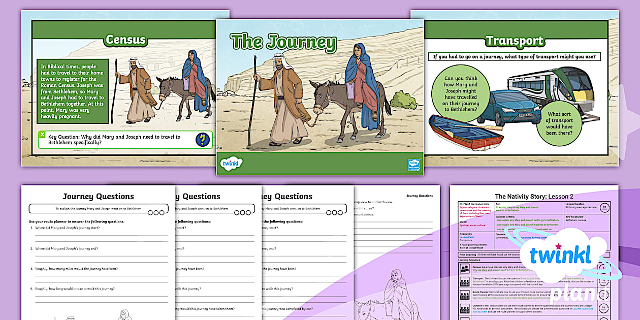 RE: The Nativity Story: Year 3 The Journey Lesson 2 - Twinkl