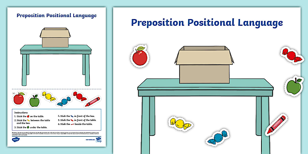 Prepositional Positional Language Activity to help your child ...
