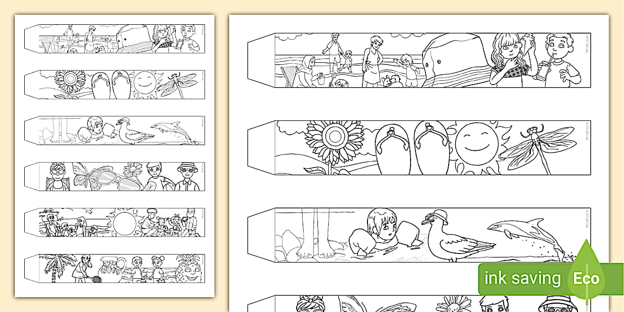 Summer Paper Chain Colouring Activity (teacher made)