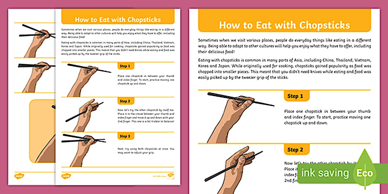 How to Eat with Chopsticks Step-by-Step Instructions