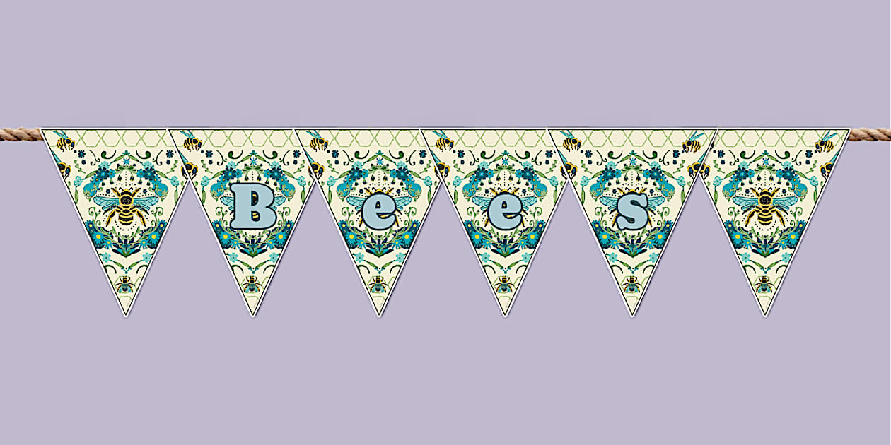 Bee-Themed Bees Display Bunting (teacher made) - Twinkl