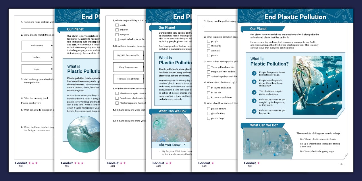 Reinforcing Reading: Plastic Pollution Comprehension