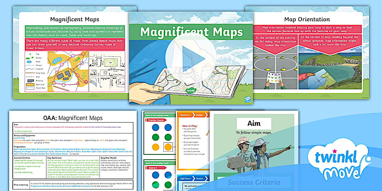 Year 3 PE Lesson 5: Magnificent Maps Lesson Pack - Twinkl