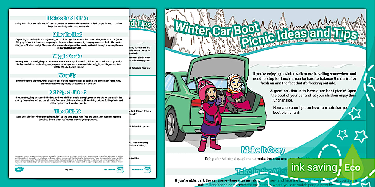 Winter Car Boot Picnic Ideas and Tips