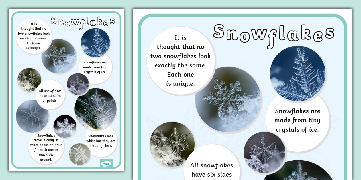 Snowflake Fact Poster - Twinkl - KS1 (teacher made) - Twinkl