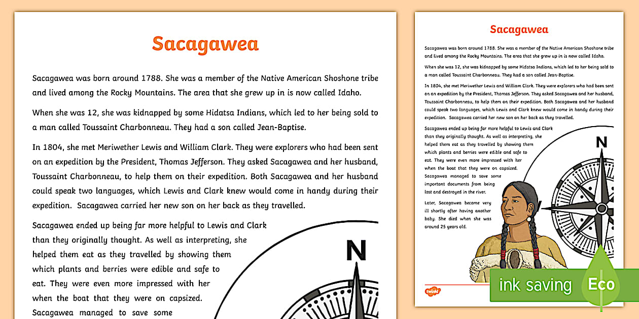 Famous Native-Americans – Information Sheet – Twinkl