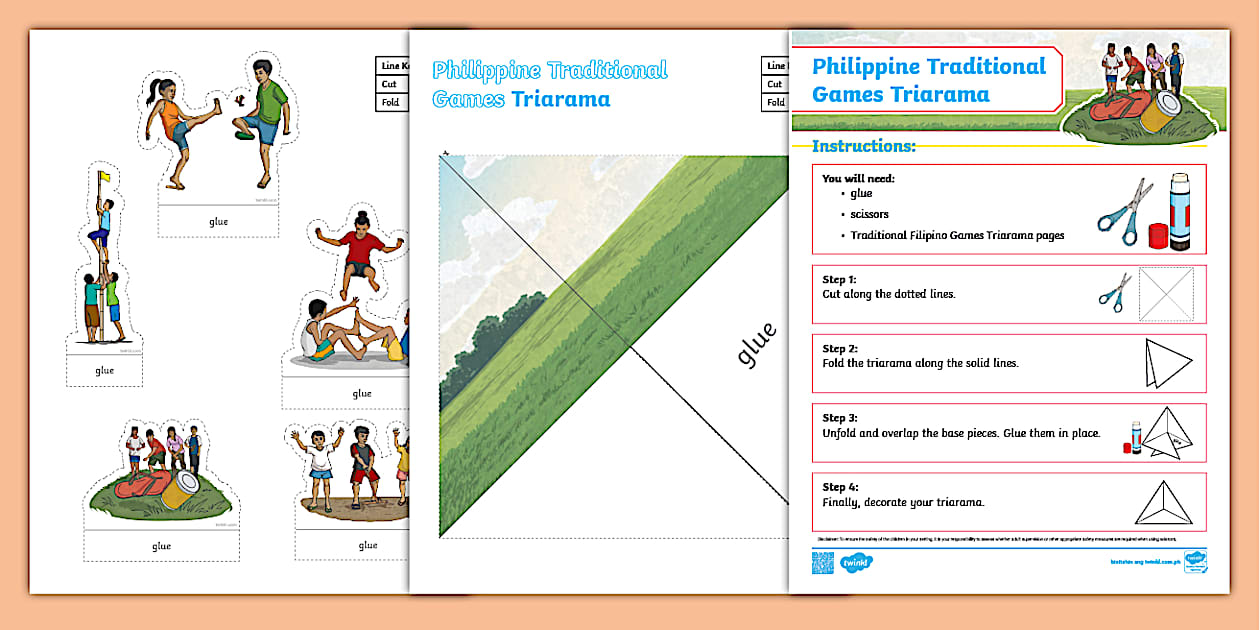 Philippine Traditional Games Triarama | Grade 2 - 6 | Twinkl