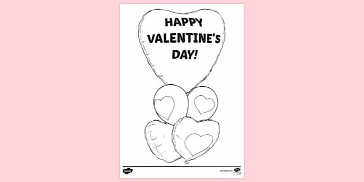 Valentine's Day Colouring | Parents Home Teaching Support