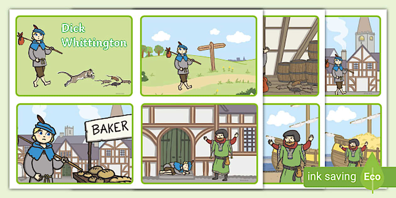 Dick Whittington Story Sequencing (teacher made) - Twinkl