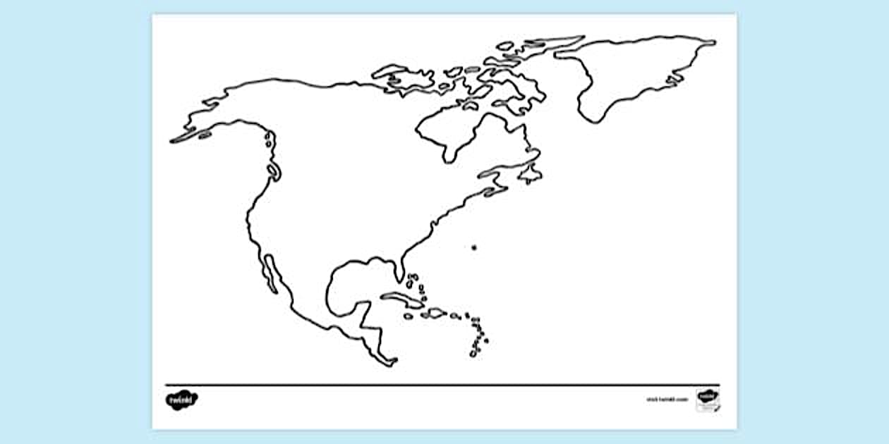 North America Colouring Sheet | Printable Colouring Pages