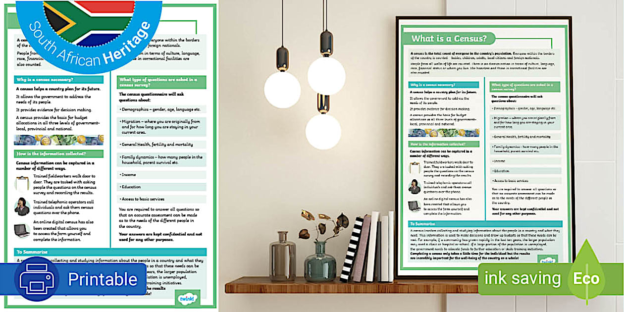 Census Definition Infographic - South Africa - Printable