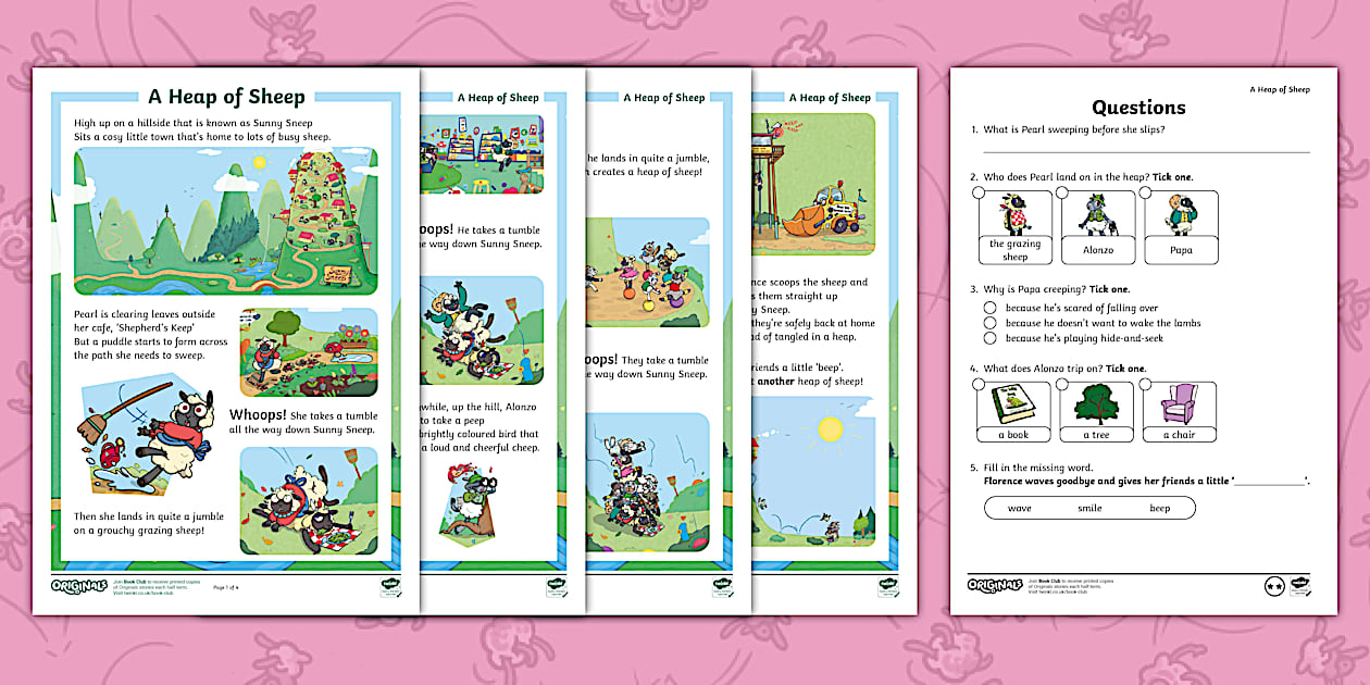 Year 1 A Heap of Sheep Reading Comprehension Activity