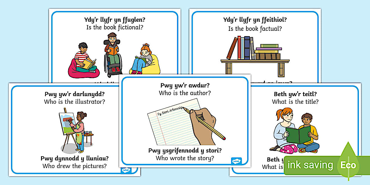 Bilingual Reading Area Question Posters (teacher made)